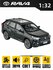 Машинка Toyota RAV4, масштаб 1/32, металл/пластик, черный, инерционный, со свето...