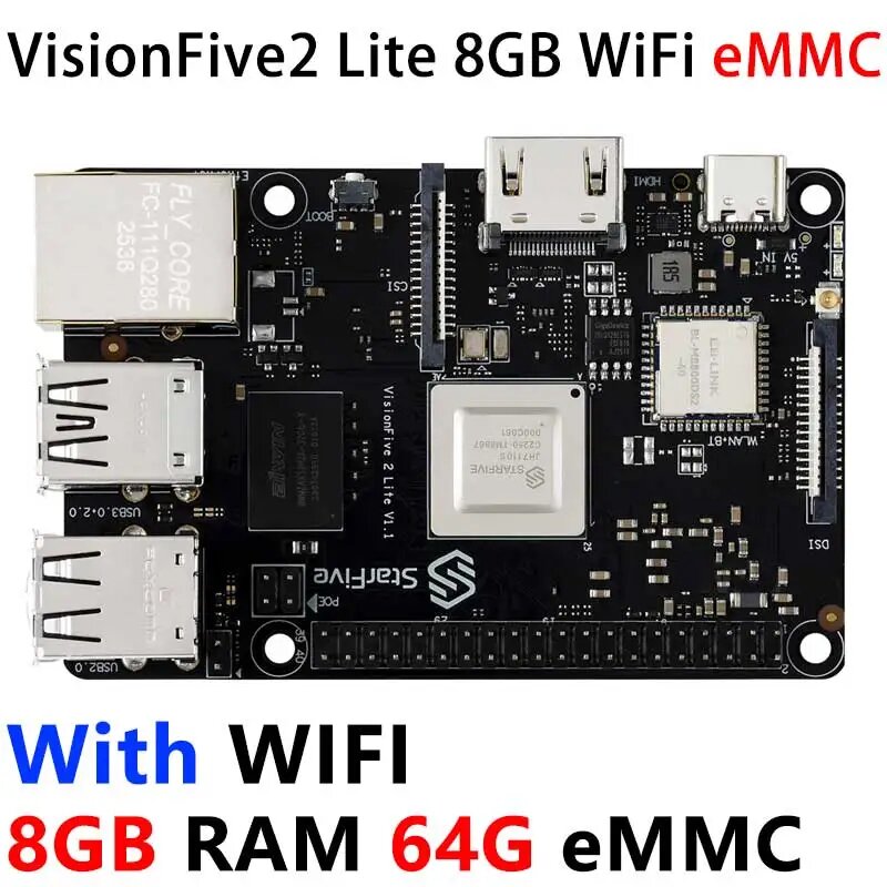VisionFive2 Lite 8GB WiFi eMMC