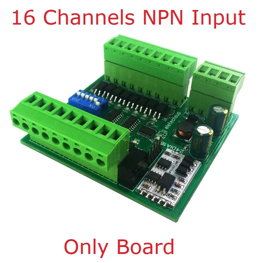 Модуль ввода-вывода RS485 Modbus RTU eletechsup 16-48 каналов 16CH NPN Only Board
