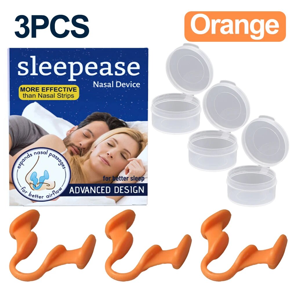Силиконовые назальные вставки от храпа 3PCS-Orange