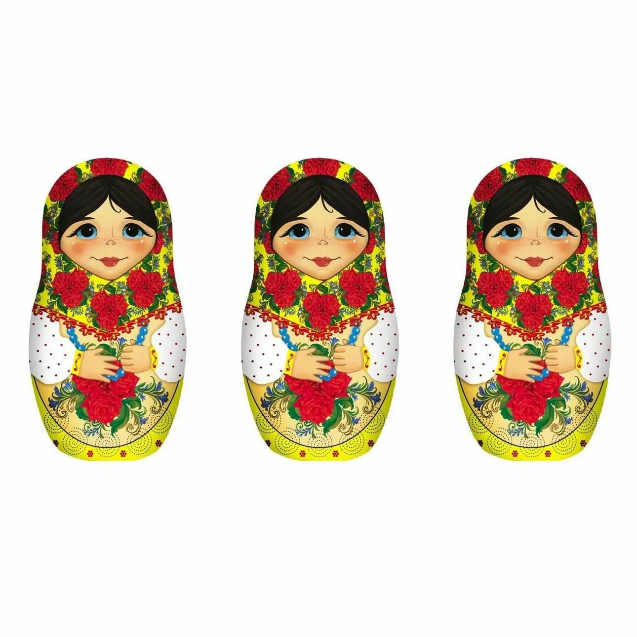 GET&JOY Чай черный цейлонский ОРА, Матрешка с бусами желтая, 50 г, 3 шт