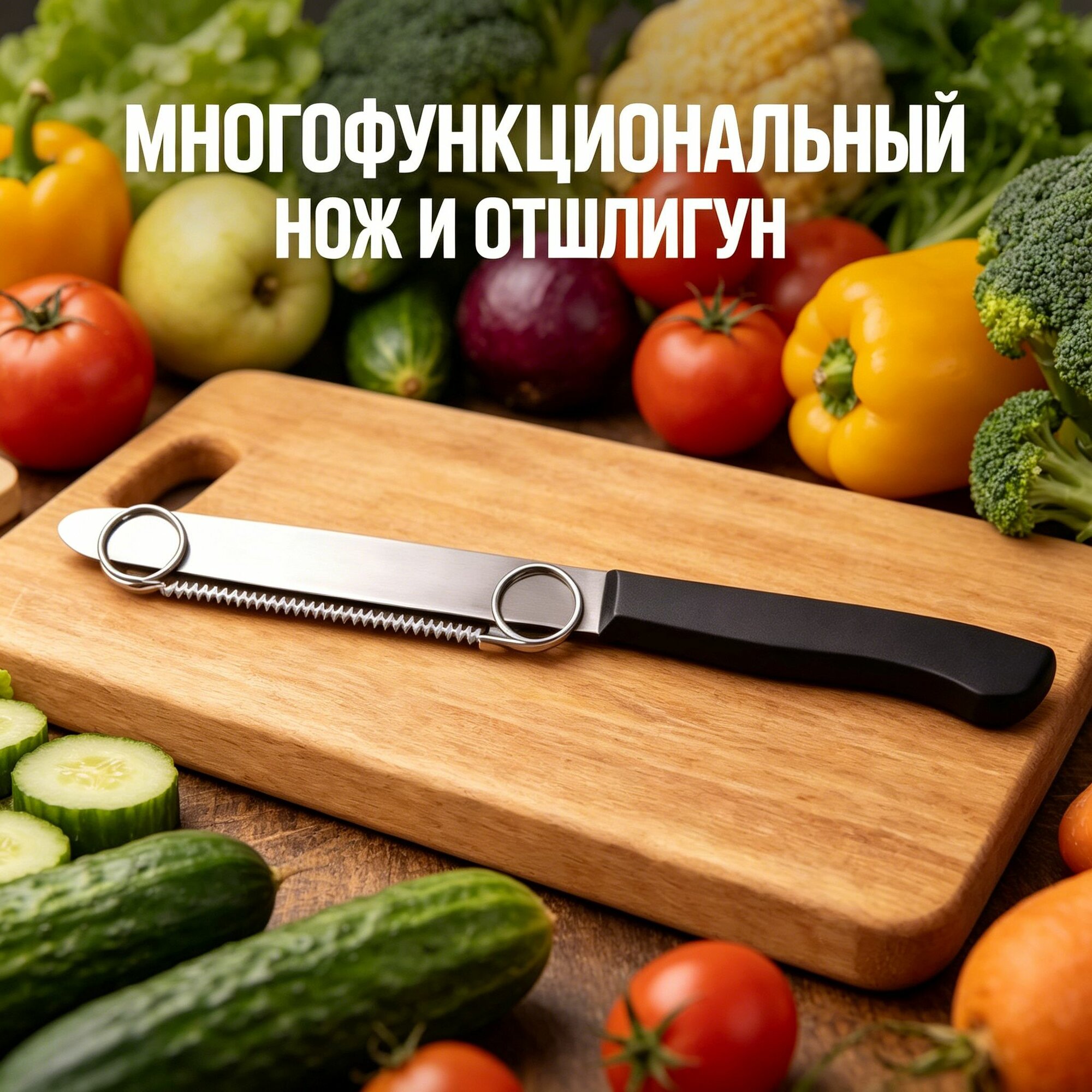 Овощечистка нож слайсер 3-в-1 Джованни универсальный кухонный для нарезки овощей