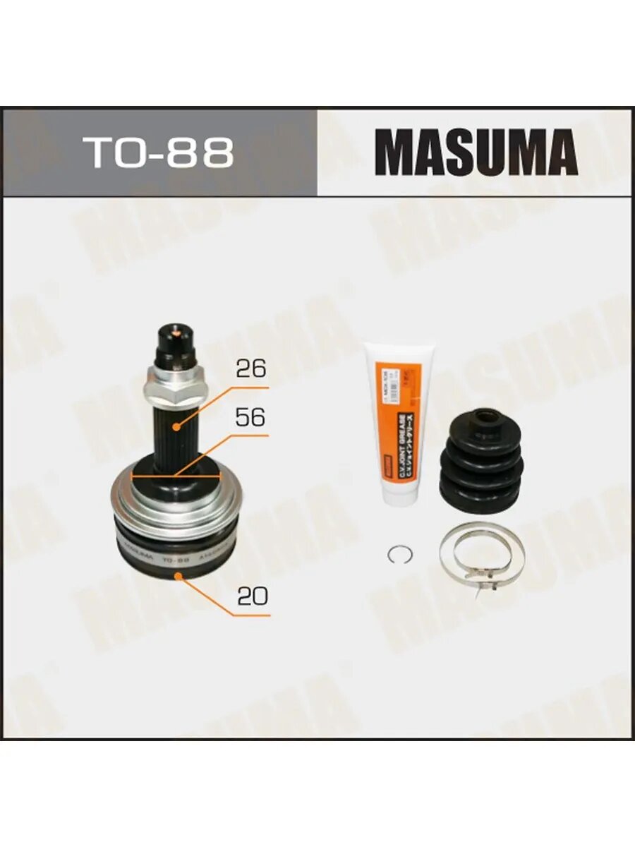 ШРУС для а/м Toyota Yaris/Vitz 05- наружный 20 x 56 x 26, арт. TO88