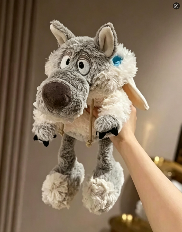 Мягкая игрушка Волк в овечьей шкуре, Плюшевые игрушки 35cm, Серый