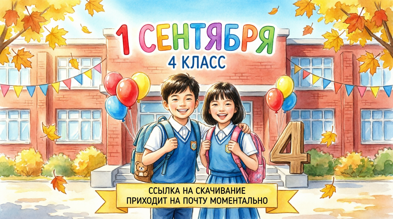 Детская песня для линейки. 1-е сентября. Четвертый класс. 2026г