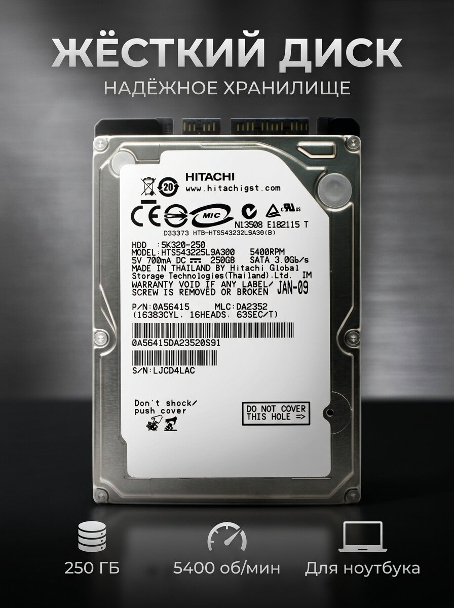 250 ГБ Внутренний жесткий диск (250gbHDD)
