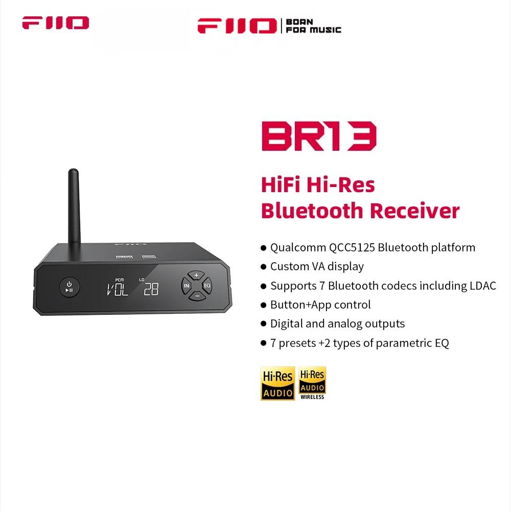 FiiO BR13 Bluetooth 5.1 Стерео аудиоприемник Усилитель USB DAC с поддержкой LDAC
