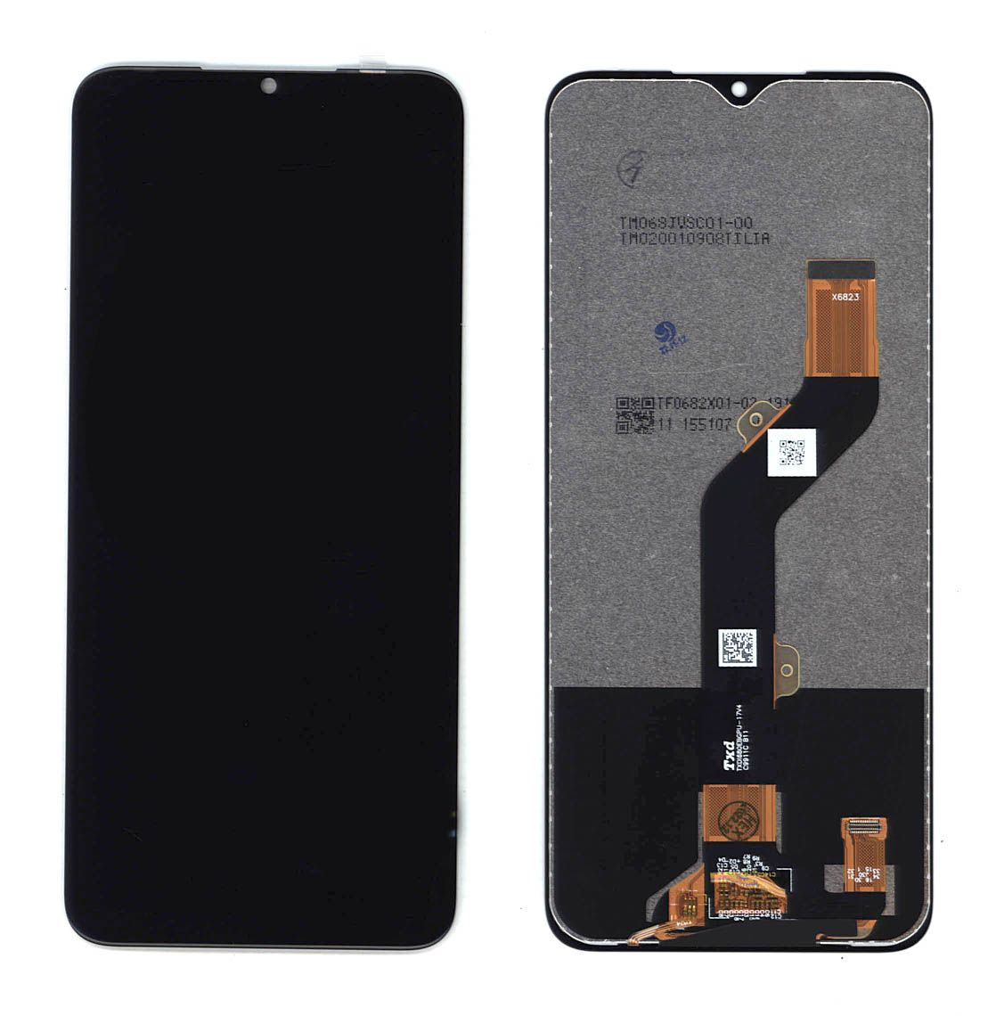 Дисплей для Infinix Smart 6 Plus черный в сборе с тачскрином черный