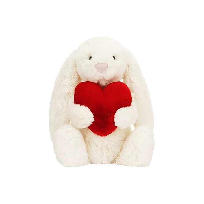 Плюшевая игрушка унисекс JELLYCAT Bashful, красное сердце, Medium-31cm