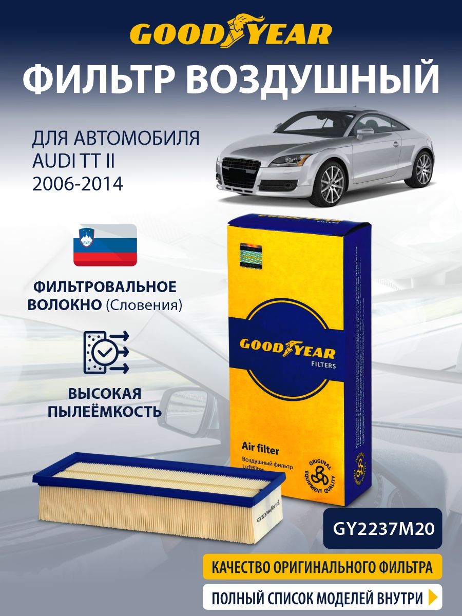 Фильтр воздушный автомобильный AUDI TT 8J 1.8 2.0 (ауди ТТ 2 поколение) 2006-2014
