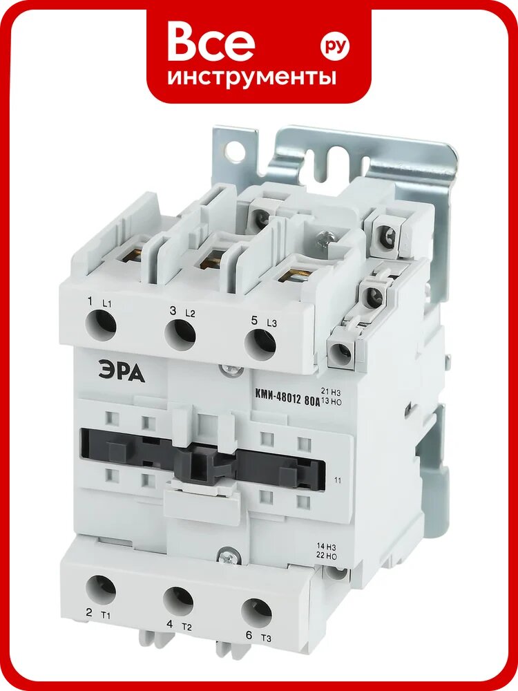 Контактор ЭРА PRO KKM41-080-230-11-E КМИ-48012 80А 230В/АС3 1НО, 1НЗ, Б0050450