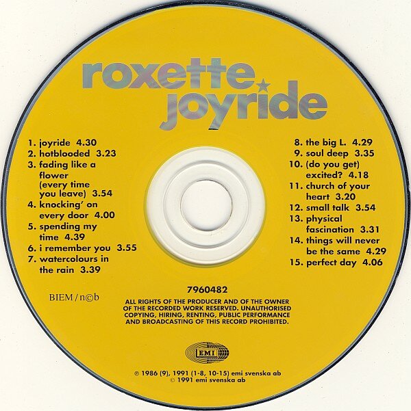 Компакт-диск Roxette: Joyride (1 CD) — фото 1