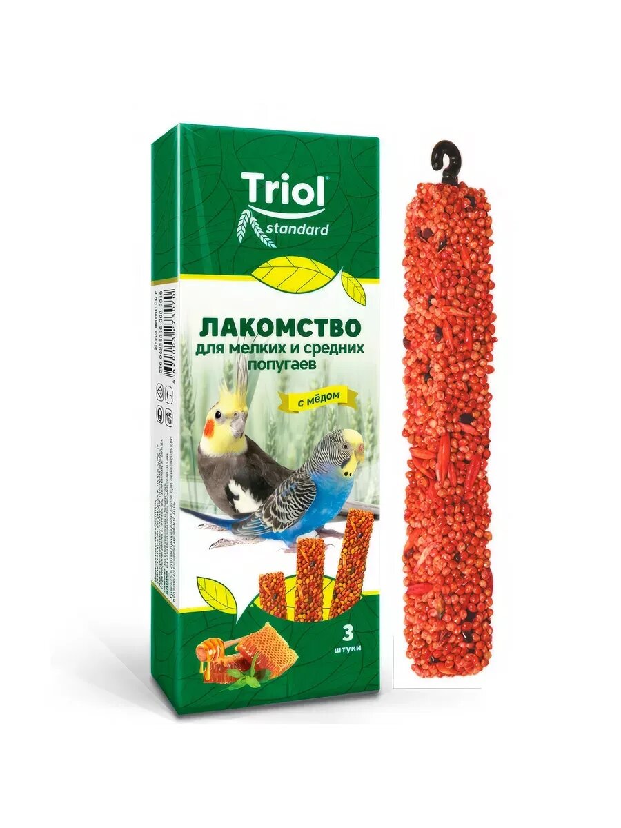 Лакомство Standard для мелких и средних попугаев с мёдом