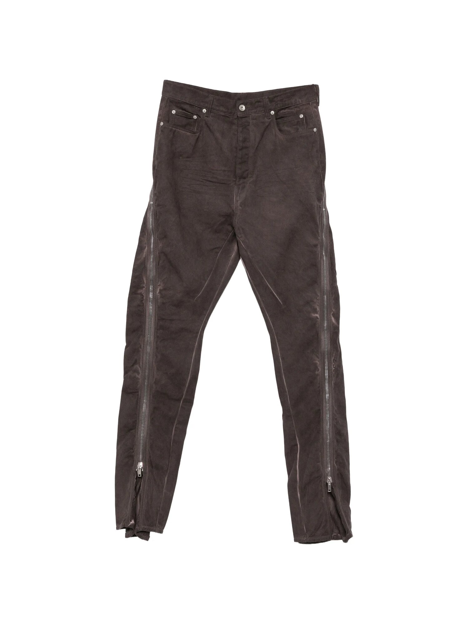 Джинсы Rick Owens Zip-detail straight-leg jeans