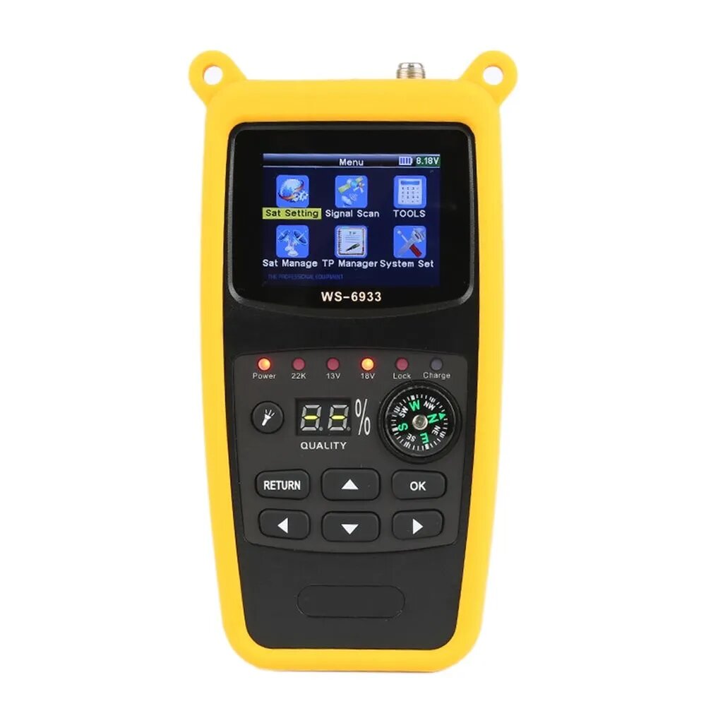 WS-6933 FTA C&KU цифровой спутниковый искатель с 2.1" ЖК-дисплеем, батарея 7.4V/800mAh / для Satlink, EU вилка.