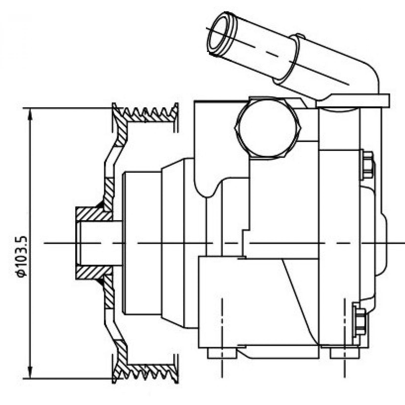 Насос ГУР, для Мондео IV 2007- 2.0i, 2.3i oem 1474339, 1838979 арт LPS1007