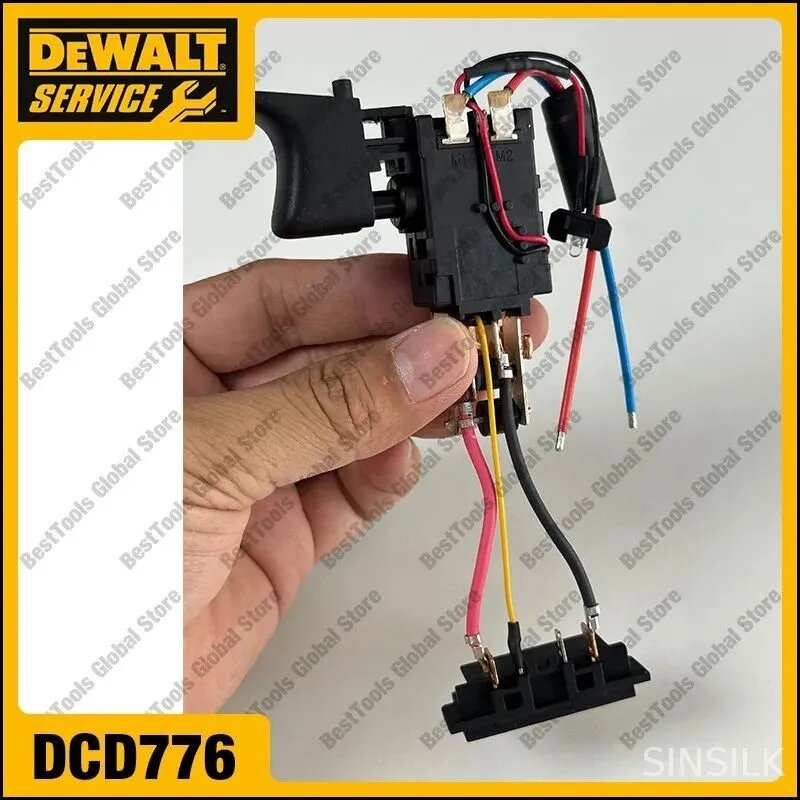 Выключатель премиум для аккумуляторных дрелей DEWALT моделей DCD776, DCD776C2 TYPE1, артикул N868644