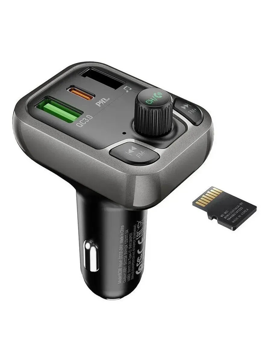 Модультор FM с быстрой зарядкой и Bluetooth