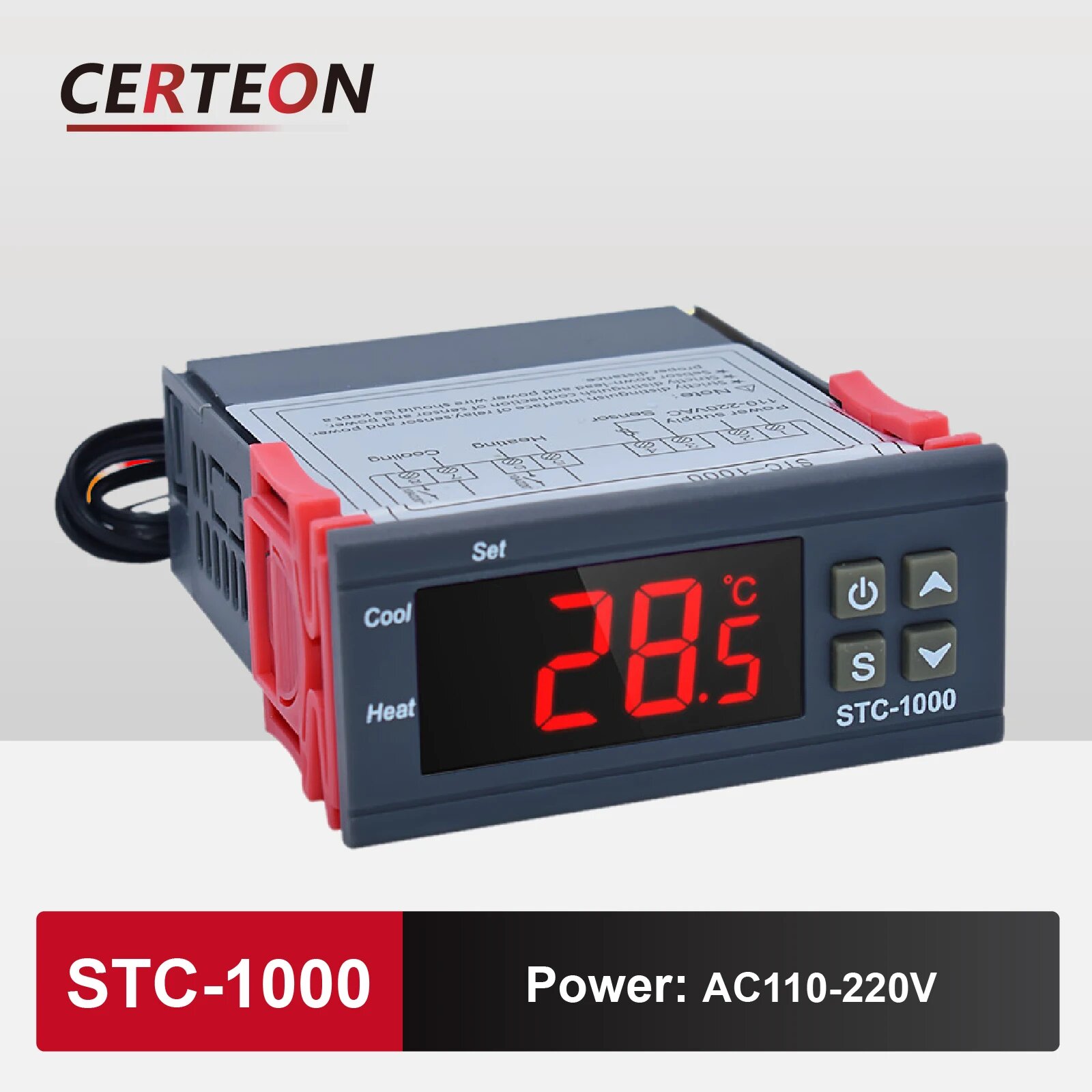 Термостат CERTEON STC-1000, 110-220VAC