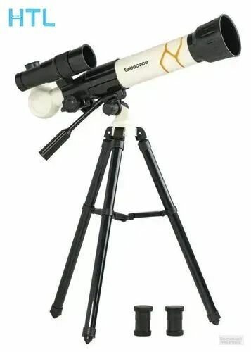 Телескоп "Юный астроном", домашний любительский оптический прибор для исследований ночного неба, астрономический набор для начинающих, изучаем космос и планеты солнечной системы, кратность х40, белый