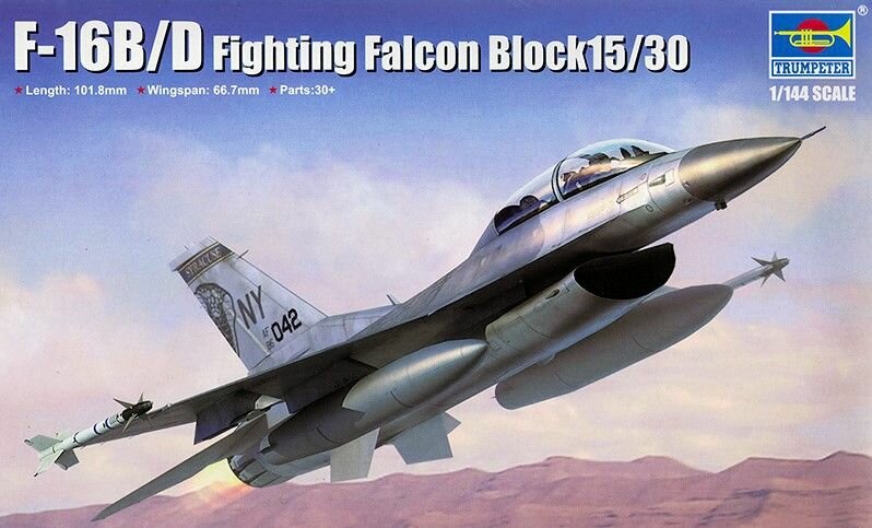 Сборная модель F-16B/D Fighting Falcon Block 15/30 Масштаб 1/144
