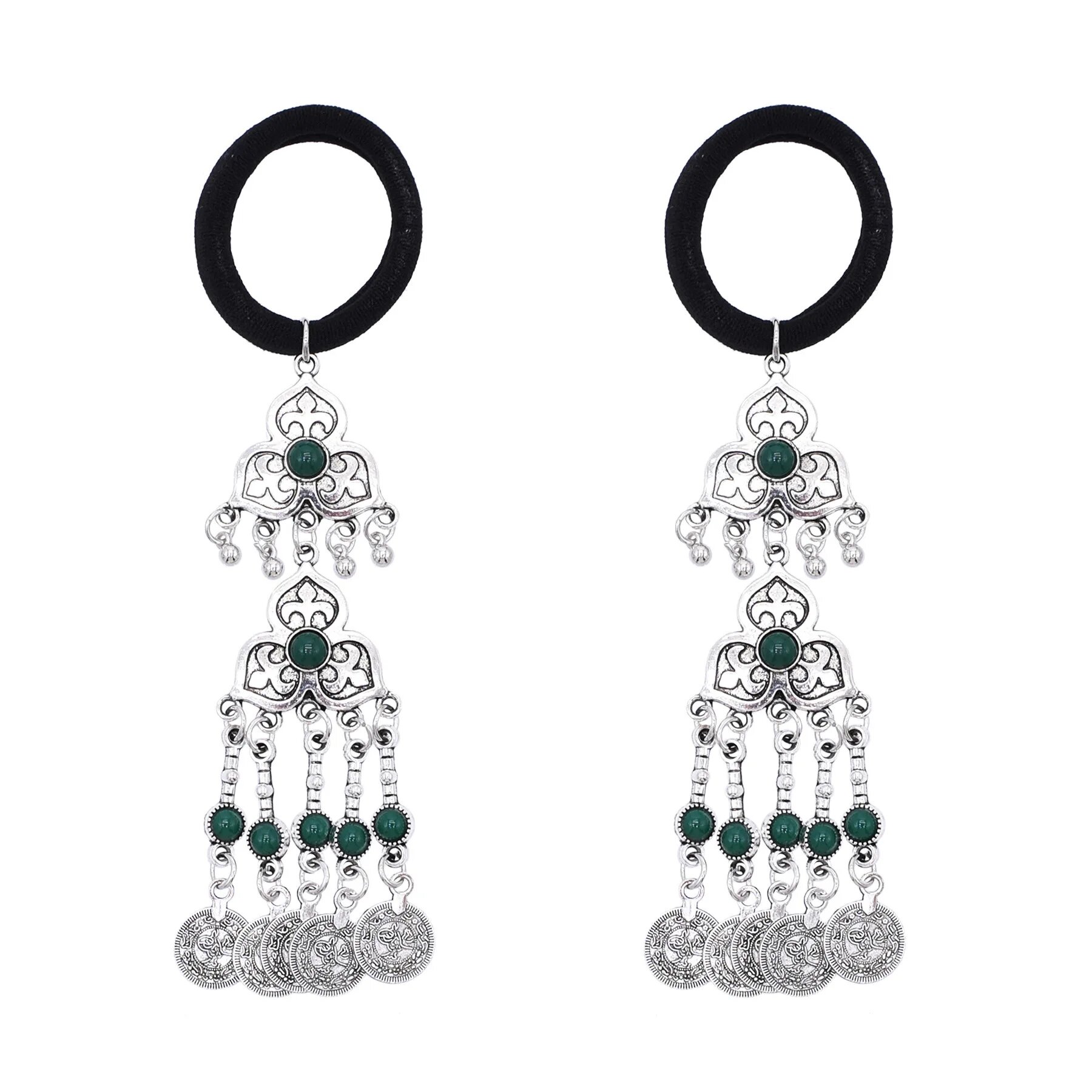 Винтажные казахские тибетские монеты, веревка для волос, аксессуары для волос, резной цветок, драгоценный камень, традиционная этническая коса, декоративные украшения для волос