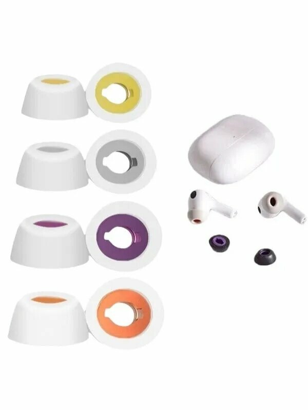 Амбушюры для наушников пенные Huawei FreeBuds 6i,5i,4i, с эффектом памяти,4 пара (Размер: XS, S, M, L)