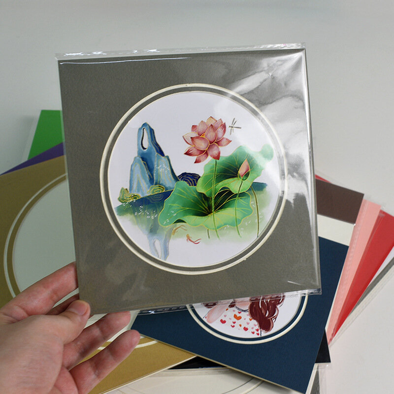 Картонная рамка для вырезок из бумаги, картонная рамка для детских рисунков, рамка для демонстрации студенческих работ по резьбе по бумаге, простая монтажная рамка.