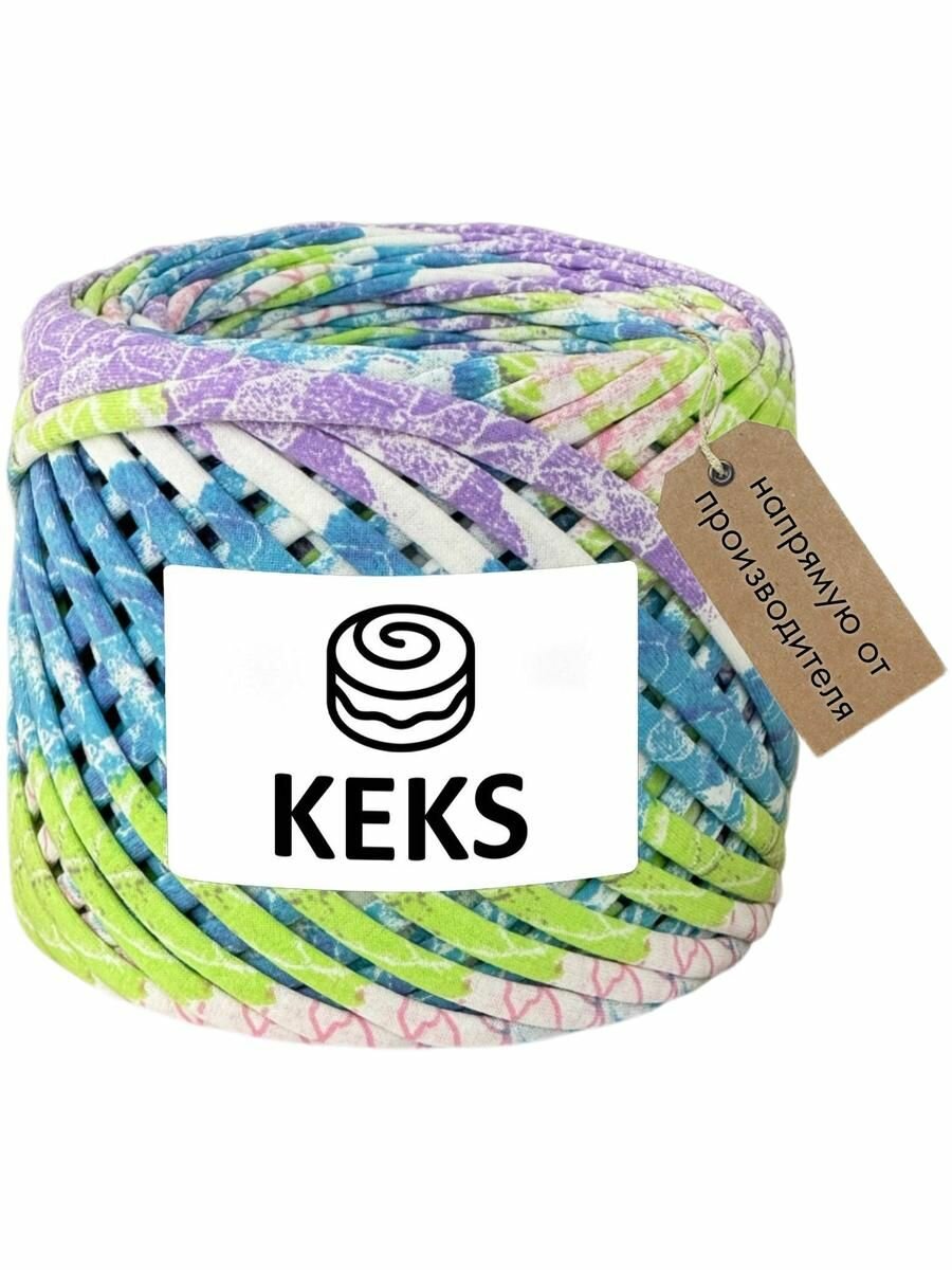 Трикотажная пряжа KEKS (Кекс) цвет Букет, 330гр. 100м. (100% хлопок), 1 моток.