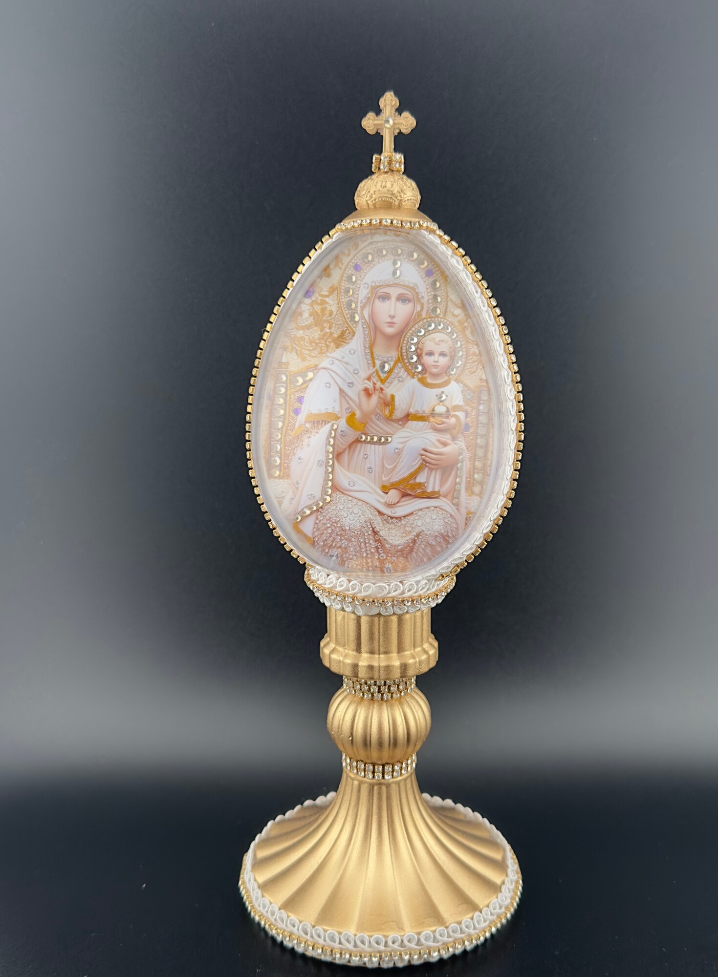 Пасхальное яйцо ручной работы Пасхальное украшение Икона ручной работы