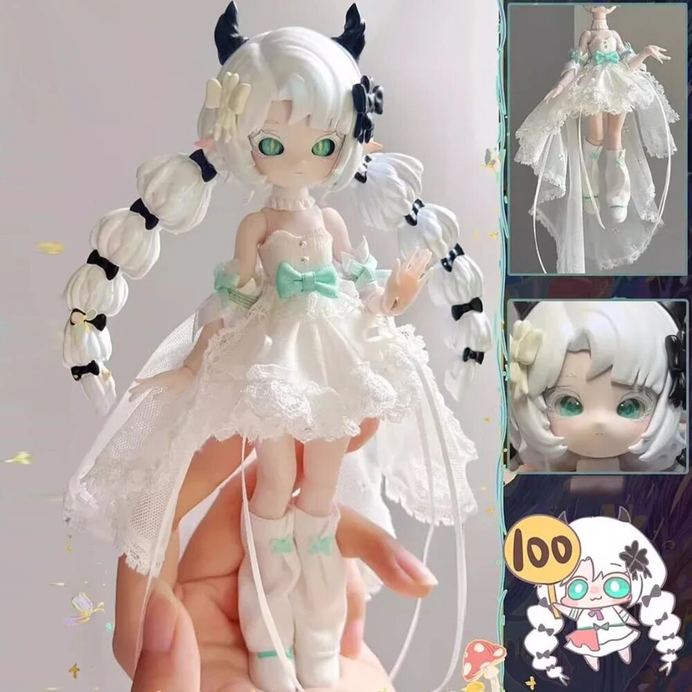 Оригинальная коллекционная кукла-фигурка BJD 1/12 в коробке-сюрпризе, с подвижными суставами, в виде гриба, аниме-персонаж, модные игрушки, украшения, подарки, в наличии