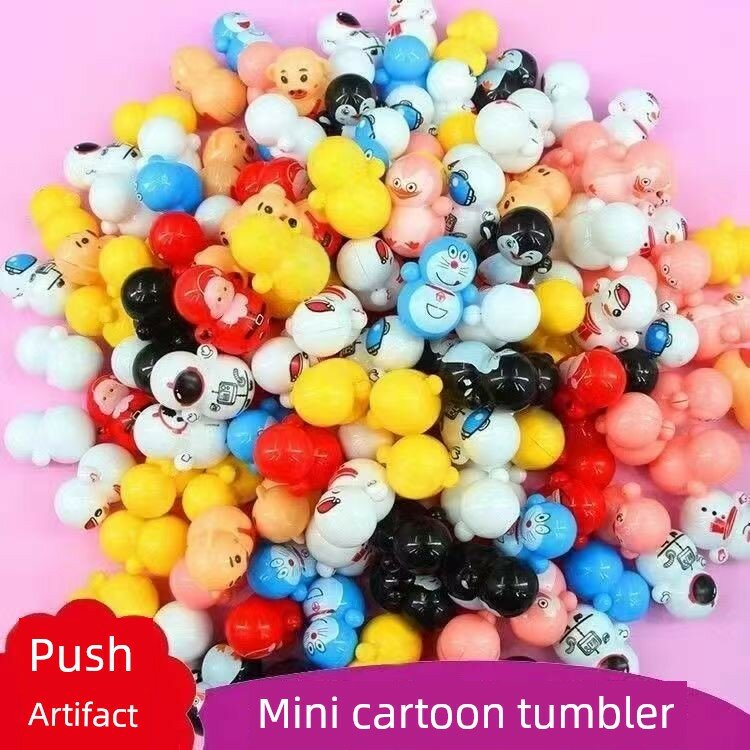 Мультяшный волчок-неваляшка для детей, набор из 50 штук, обучающая игра на столе, забавная игрушка, идеальный подарок и