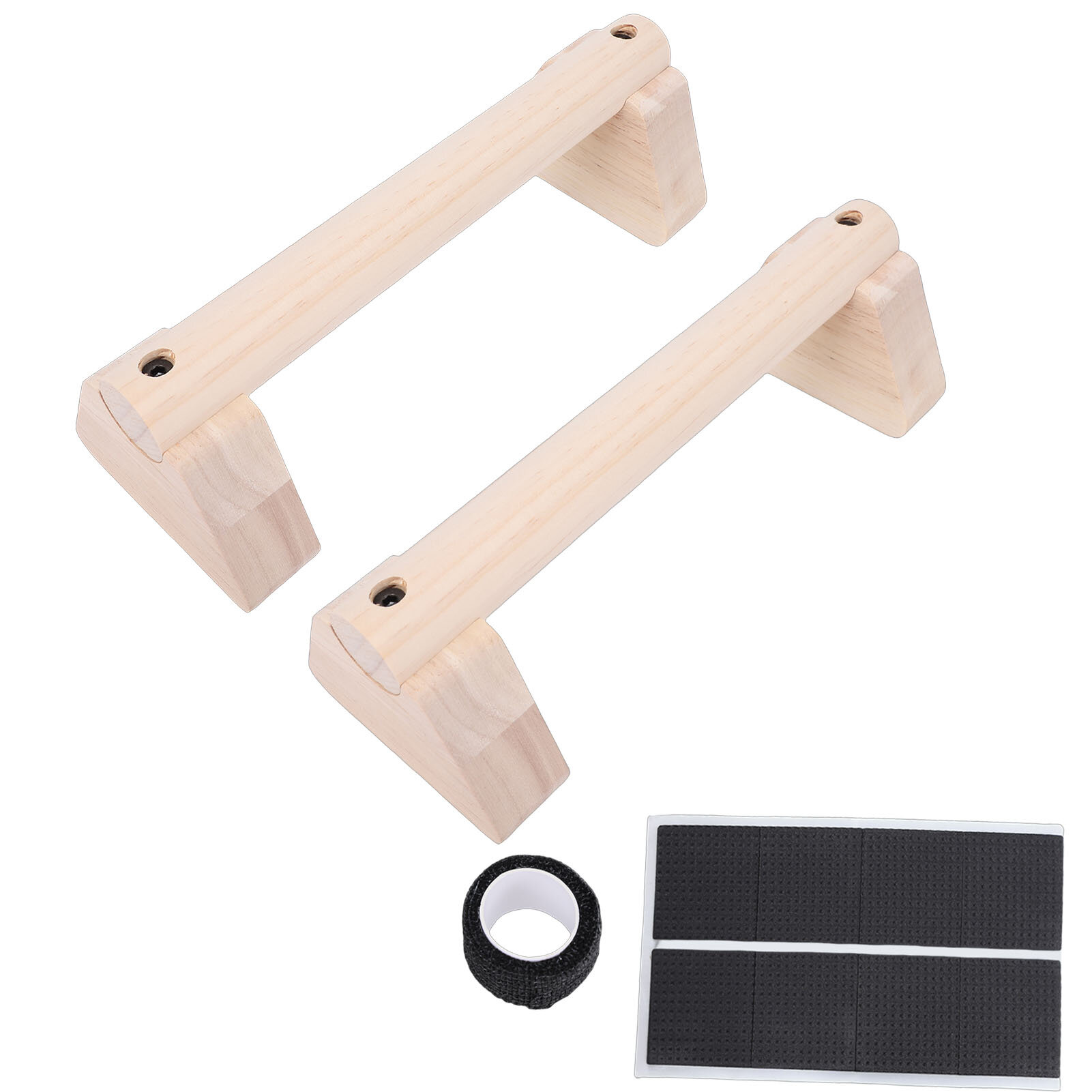 Деревянные брусья для отжиманий с нескользящей подушкой на основании, опора для отработки стойки на руках, для домашних тренировок, 25 см / 9,8 дюйма