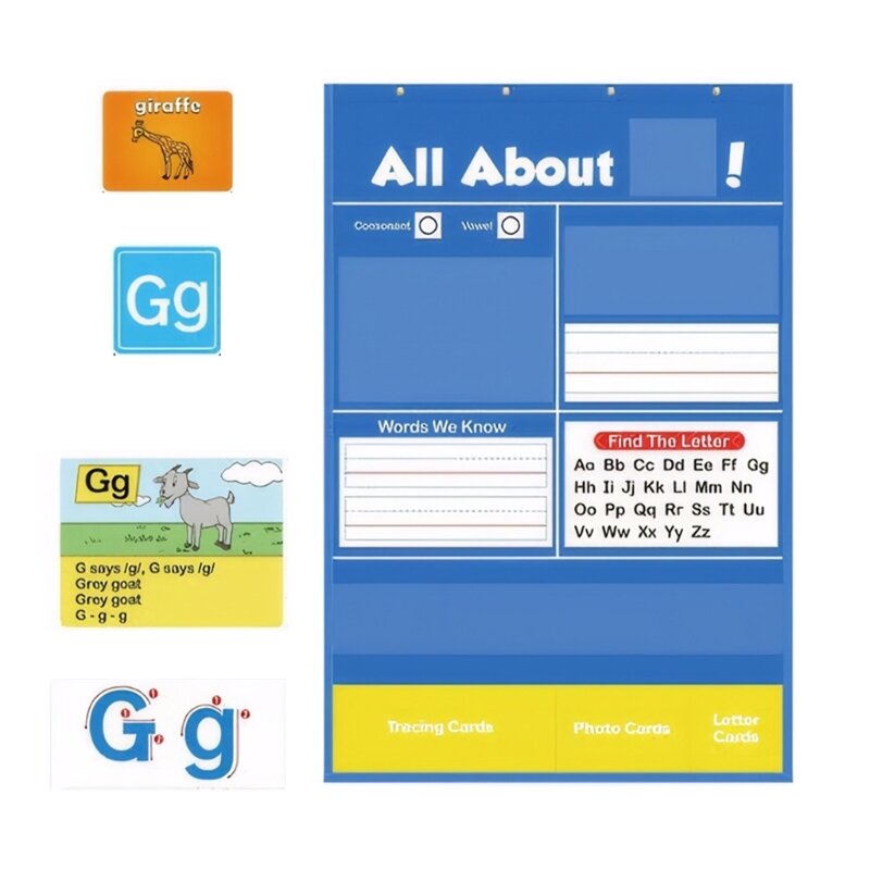 Интерактивная Алфавитная Обучающая Таблица Со Словесными Флеш-Картами Для Дошкольников, Детский Сад, Домашнее Обучение, Развивающая Игрушка