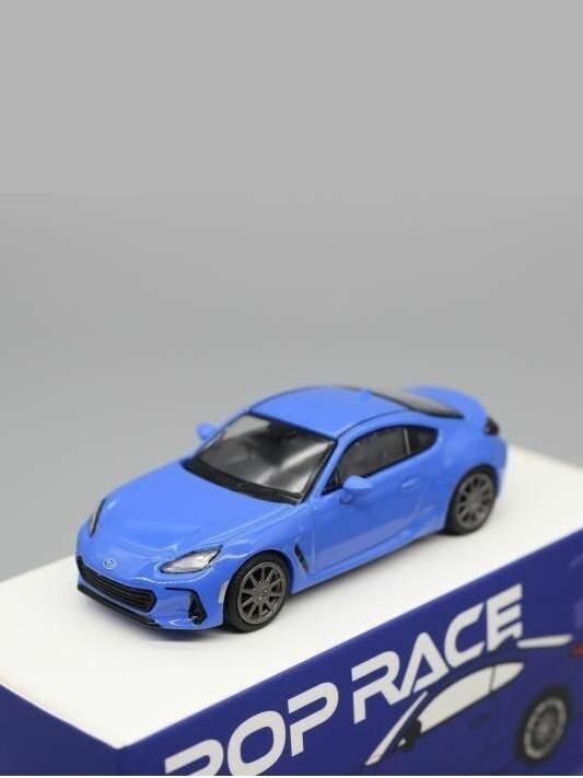 Машинка POP Race 1/64 Motorhome sports car model BRZ Low Wing S Version 2 Generation ZD for Subaru blue Die-cast Alloy Car Model Toy Gift