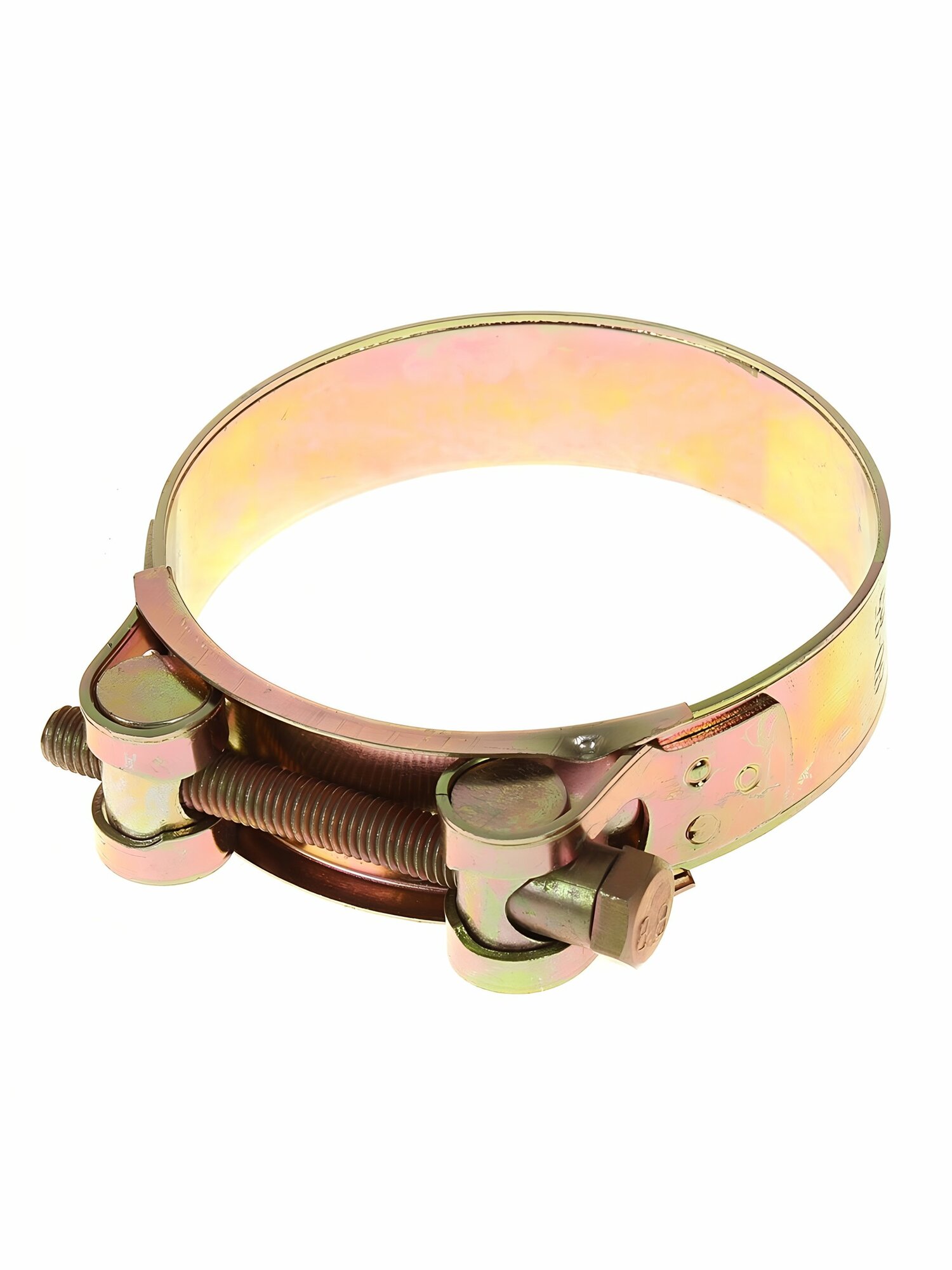 Хомут обжимной червячный усиленный, 86-91 мм, оцинкованный, Robust