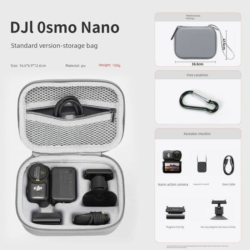 Жесткий чехол для стандартного набора Osmo Nano с серым цветом и водонепроницаемой защитой