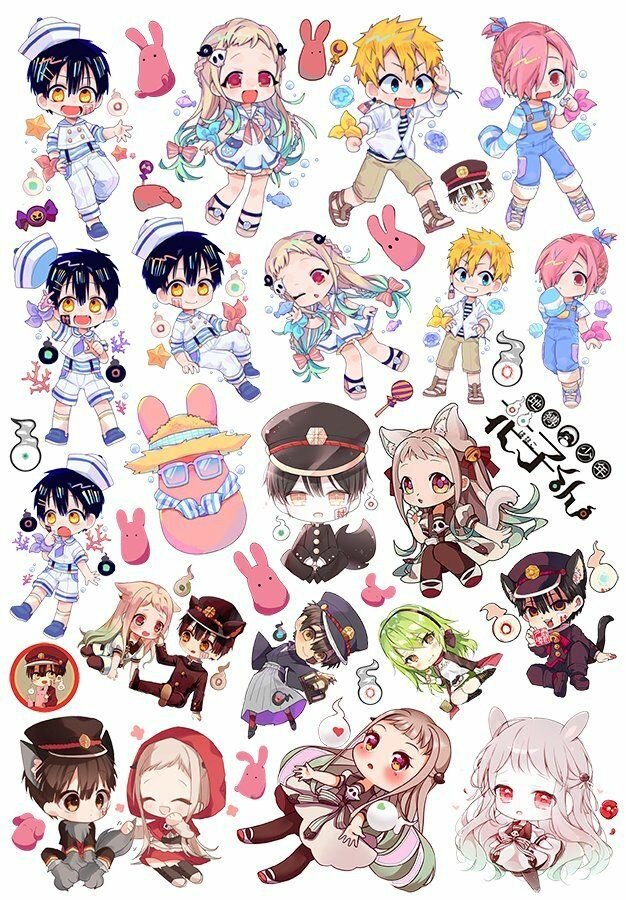 Наклейки Туалетный мальчик Ханако - Chibi