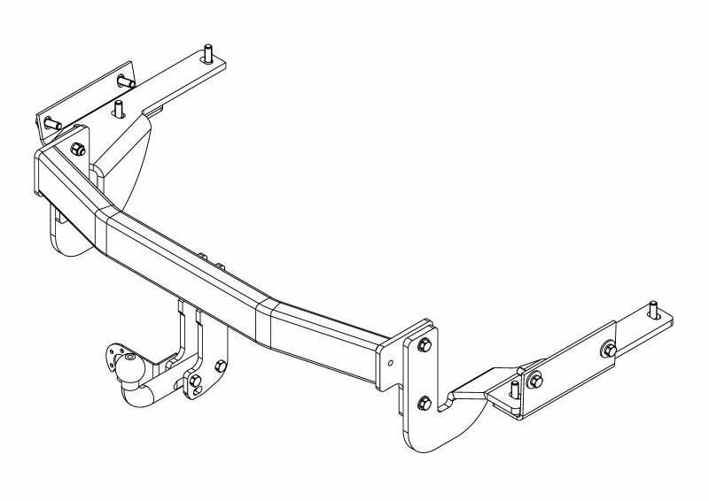 Фаркоп Avtos на TOYOTA HIGHLANDER (2014-)(паспорт и сертификат в комплекте)(без электрики)TY 45 (90x20x16)