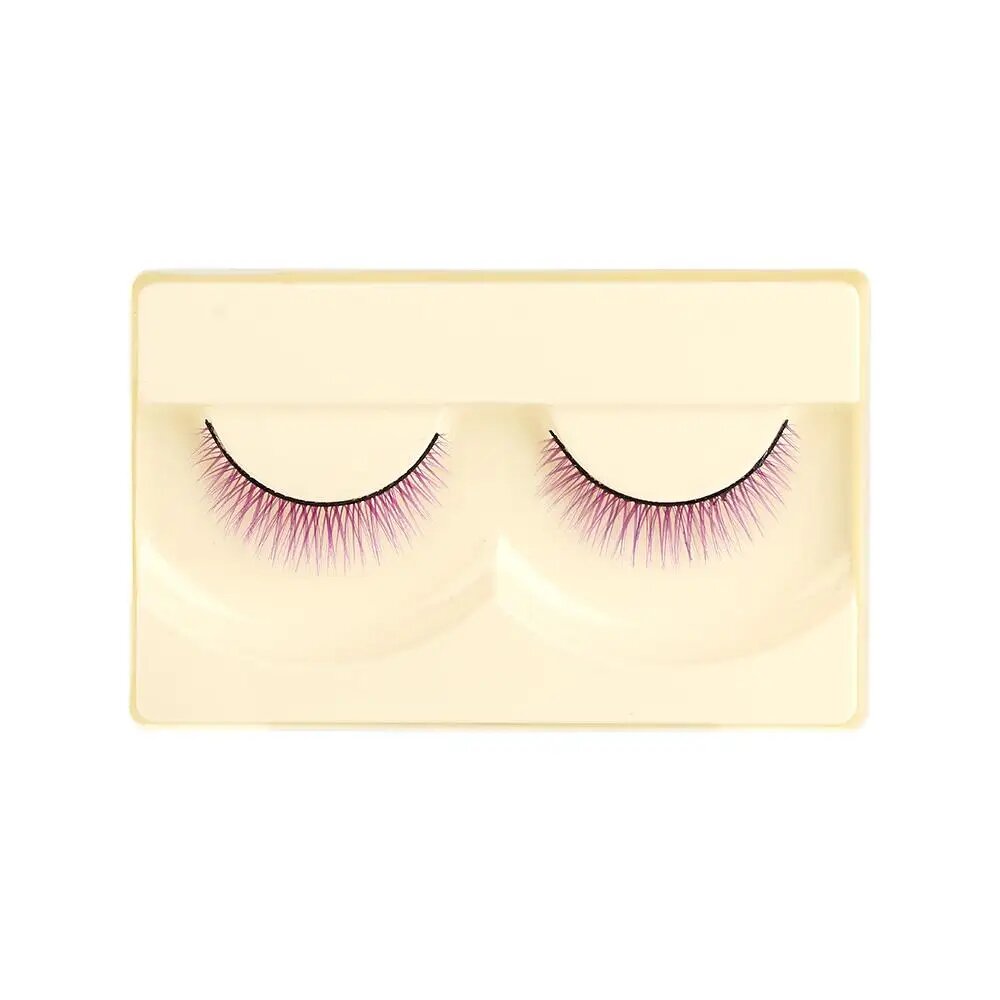 Кукольные ресницы черные пластик 0,8 см purple-Type 2