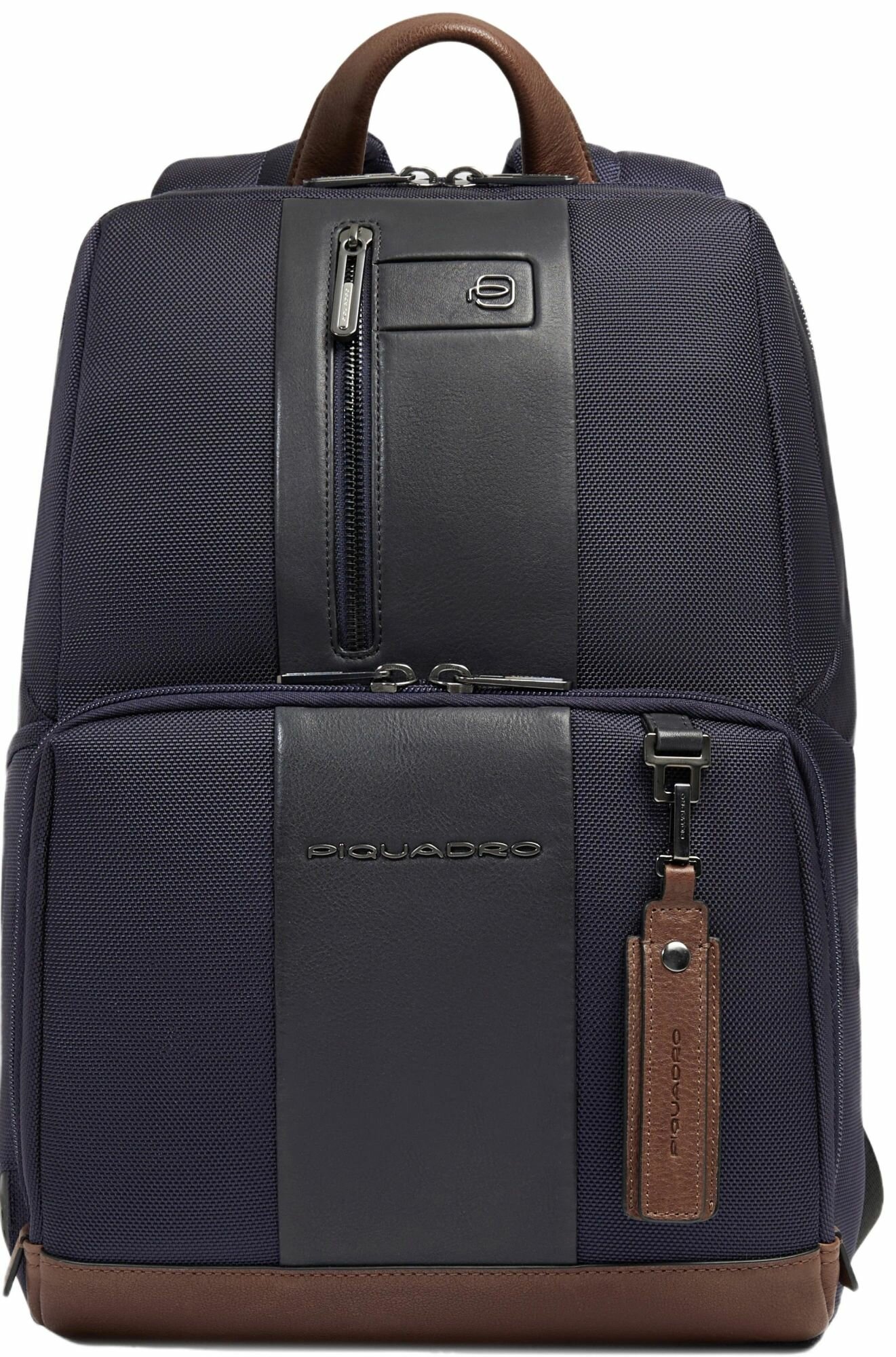 Рюкзак Piquadro Brief2 CA3214BR2/BLUCU темно-синий/коричневый нейлон/натуральная кожа