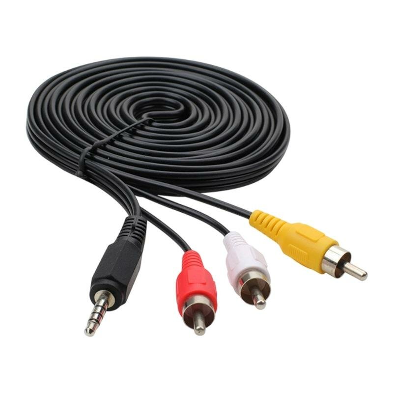Экранированный AV-кабель 3,5 мм — 3 RCA, 3m