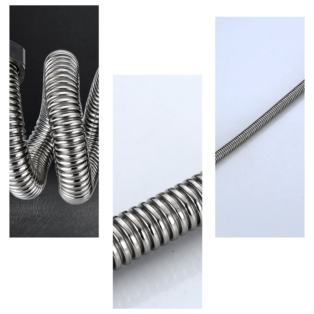 Серебристый гофрированный шланг из нержавеющей стали для бытового водонагревателя длиной 1,2 метра