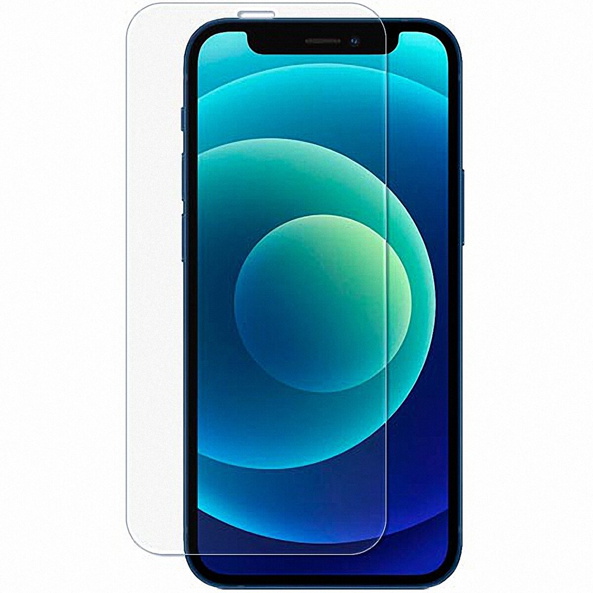 Защитное стекло для Apple iPhone 12 прозрачное на плоскую часть экрана