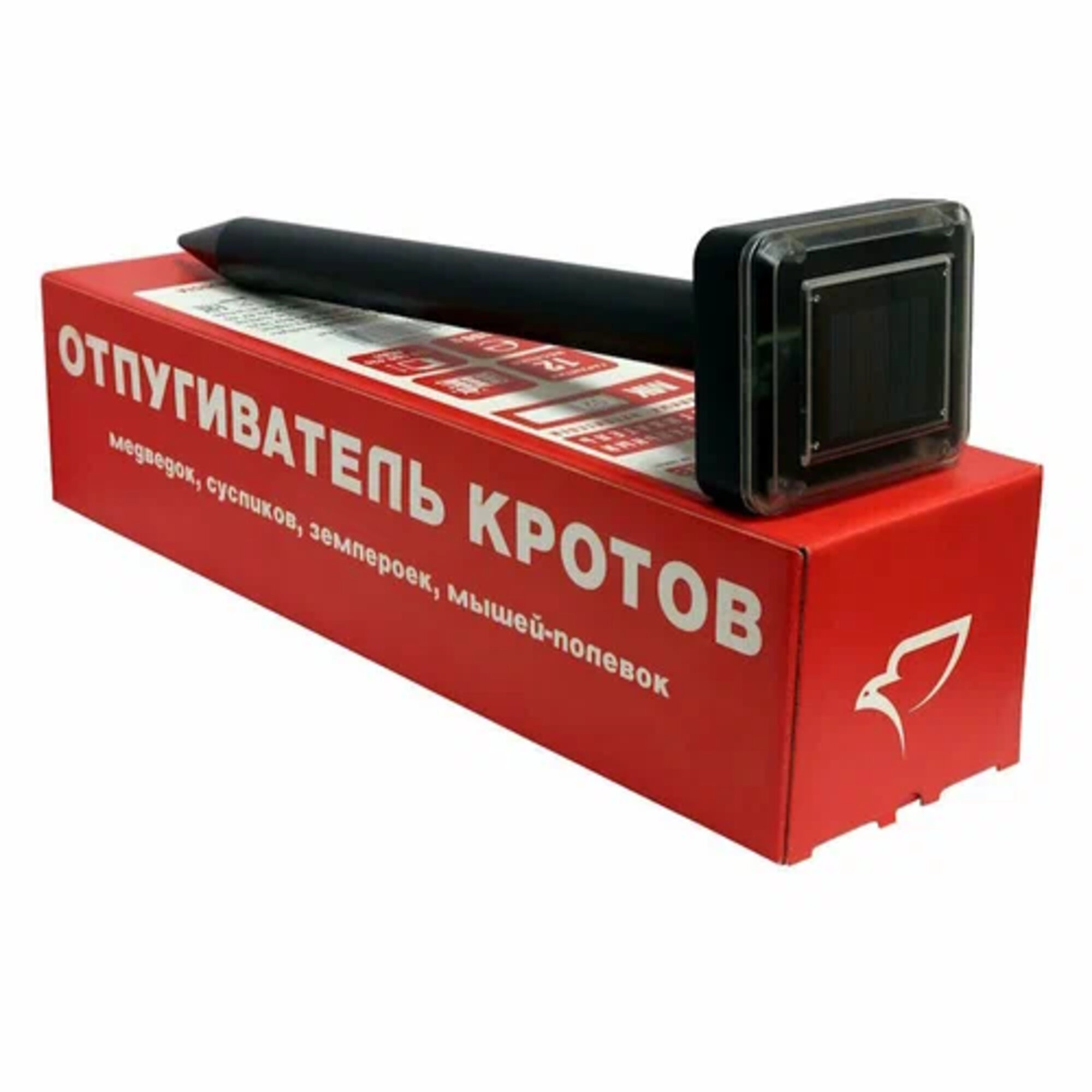 Отпугиватель кротов мощный 650 м2 Ястреб/02 универсал солнечная батарея вибрационный