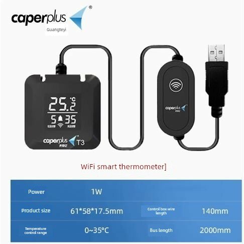 T3 Умный термометр для аквариума с WiFi и удаленным мониторингом для контроля температуры воды с цифровым дисплеем