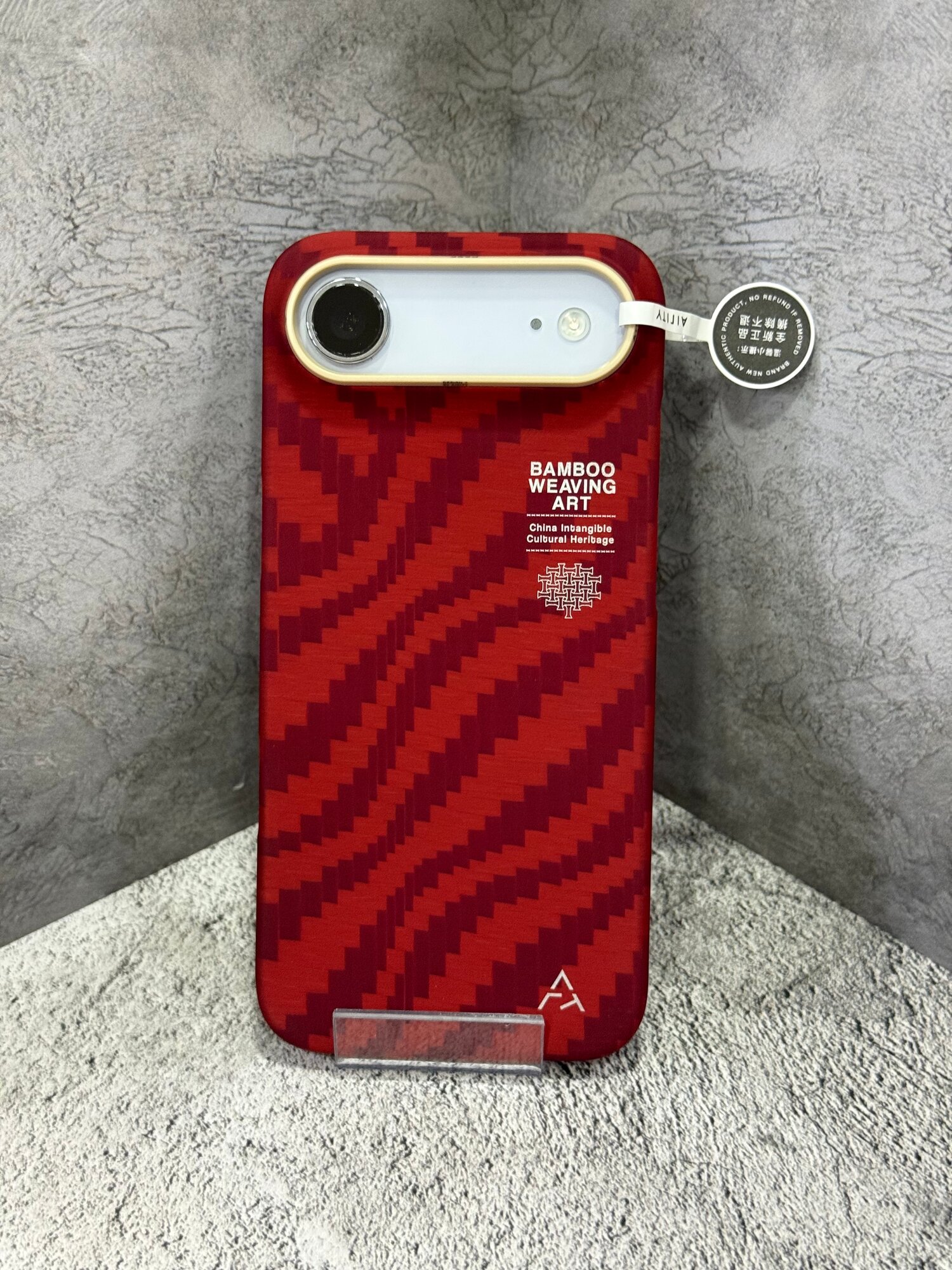 Чехол бамбуковый Airity Bamboo Shadow Oriental iPhone 17 Air (Claret Red)