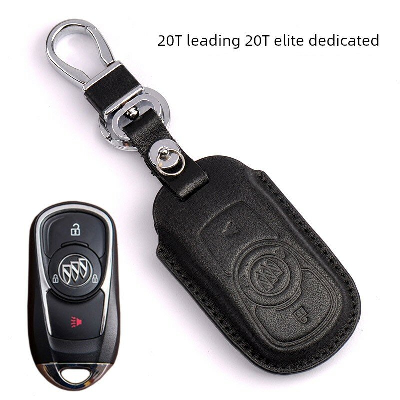 Кожаный чехол для ключей автомобиля Buick Encore 20T Leading и Elite, черный