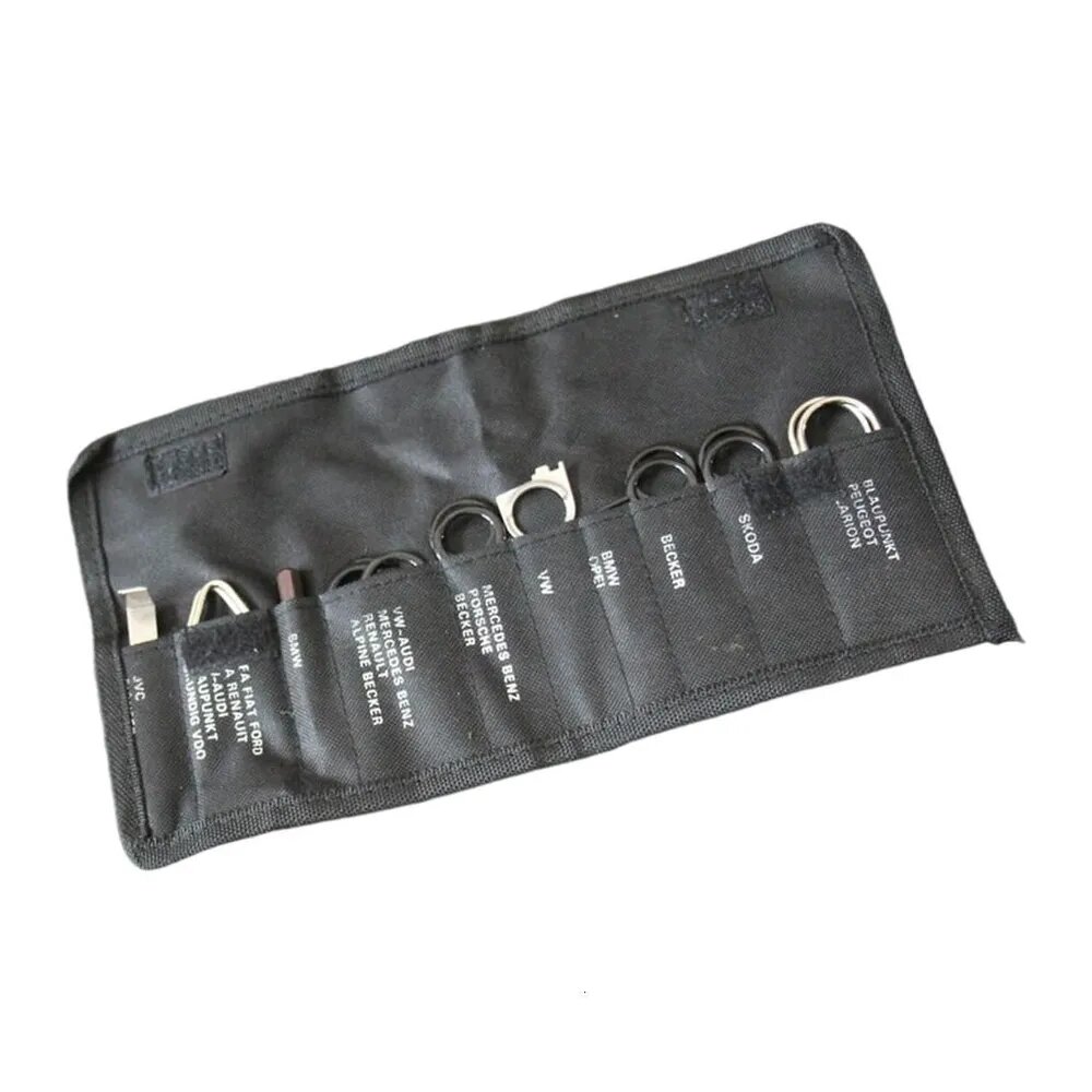 Универсальный инструмент для снятия автомагнитол, Пакет из черной тканевой сумки
