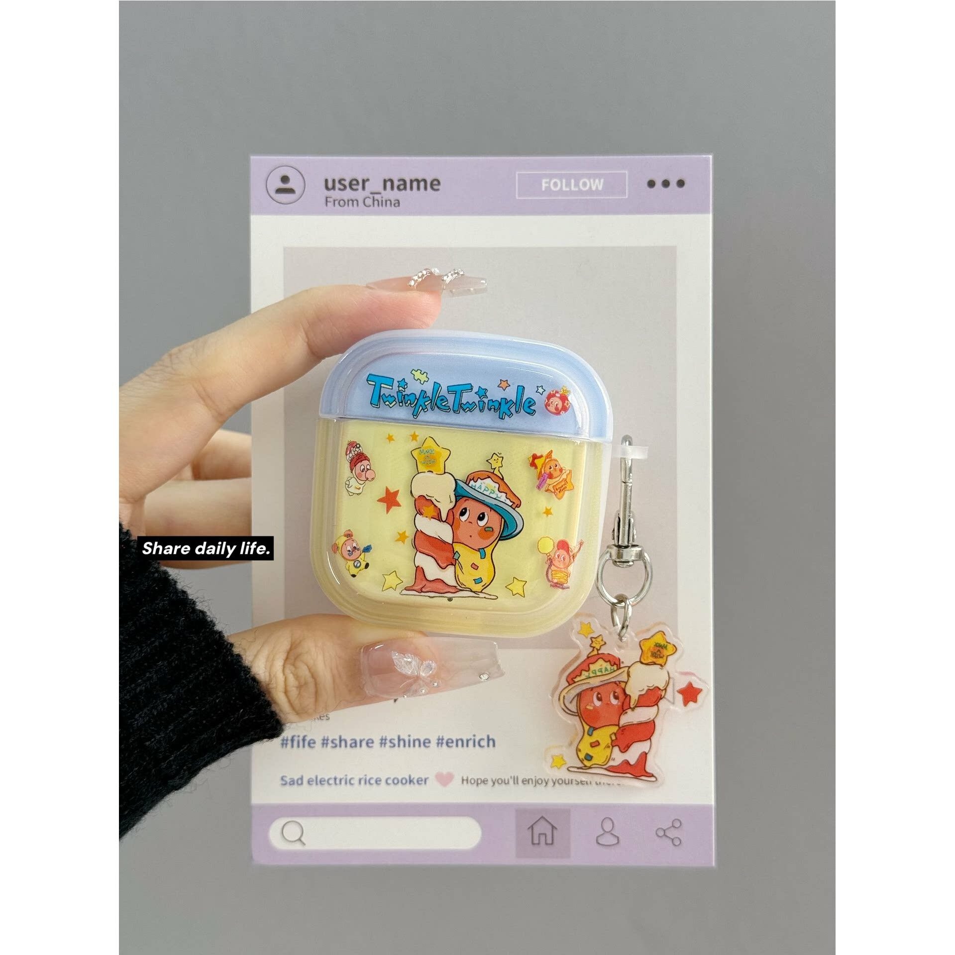 Кейс для защиты AirPods 1/2 поколения с дизайном звезд и свечи, надежный кейс для наушников